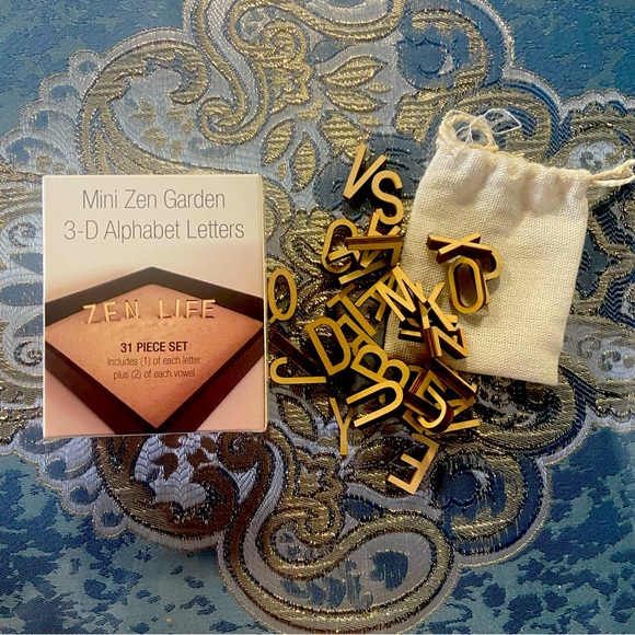 ZenLife | Other | Mini Zen Garden 3d Alphabet Letters Nib | Poshmark